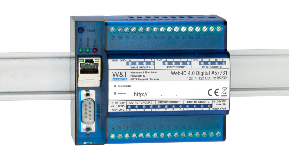 Web-IO 4.0 Digital 12xIn, 12xOut, 1xRS232 - Intratec
